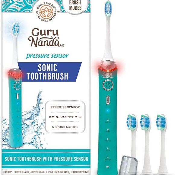 GuruNanda | Other | Guru Nandapressure Sensor Sonic Toothbrush 3pk ...